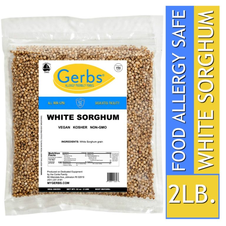 24 LB Case Pack of White Sorghum Grain - Allergy Friendly Foods - Gerbs