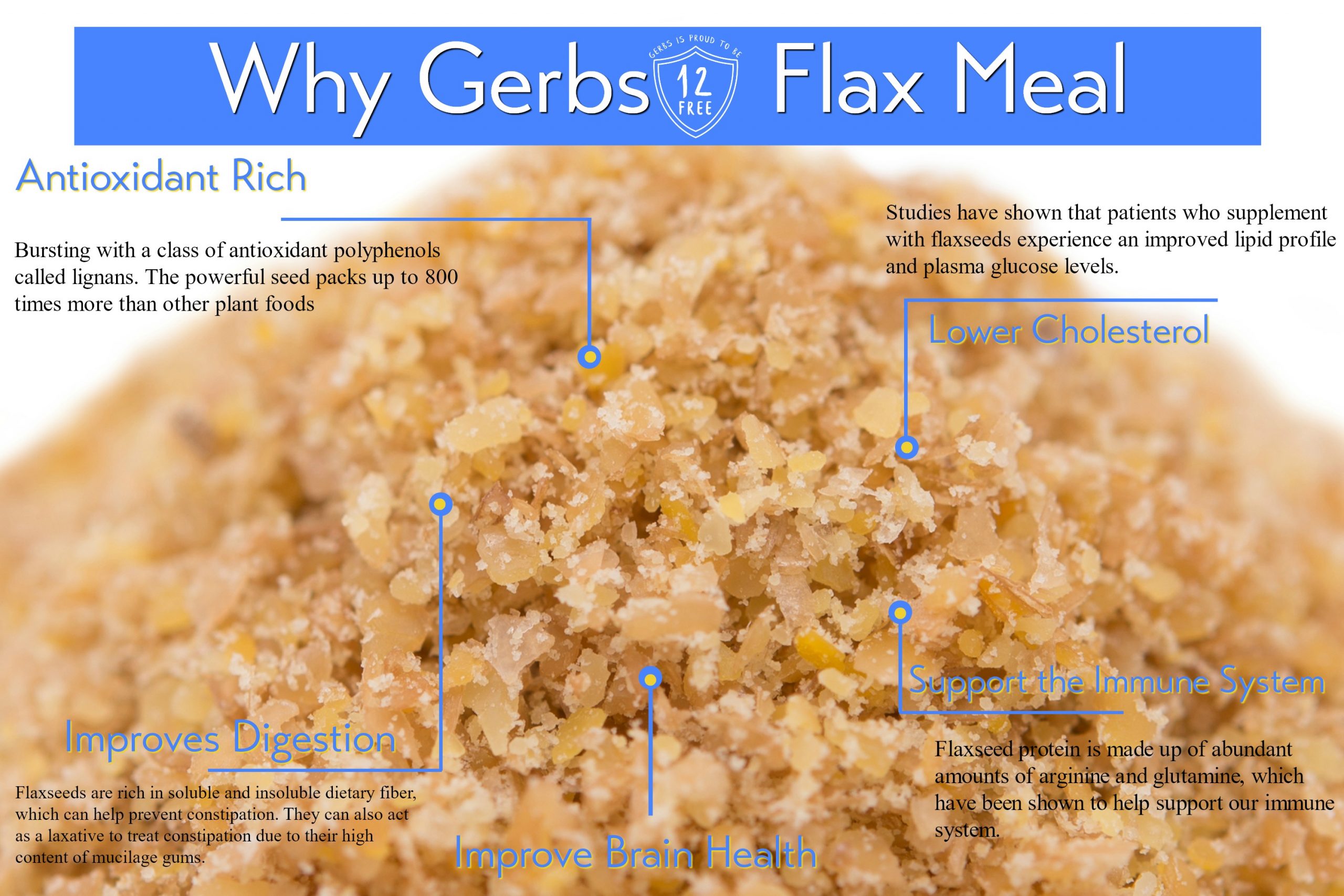Flax Seed Meal Full Oil Content Protein Powder - MyGerbs